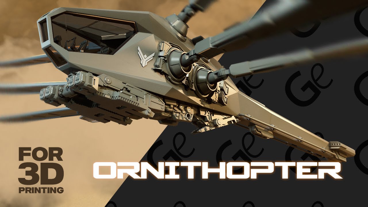 Ornithopter Dune 3D Printing Model | Make Game Real - YouTube