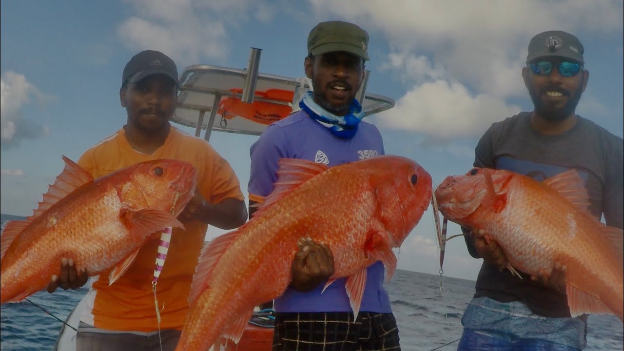 Deep Sea Jigging 02 ( Ruby Snappers) - YouTube