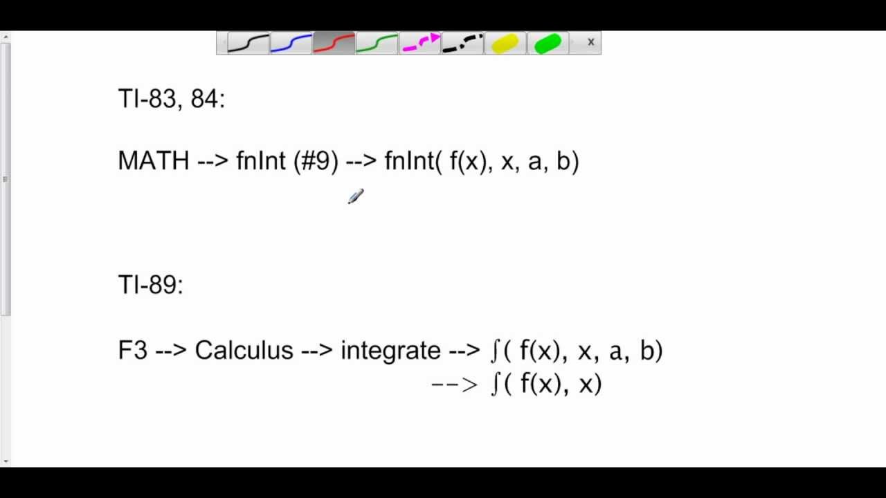 Integrals on a Calculator (Texas Instruments) - YouTube