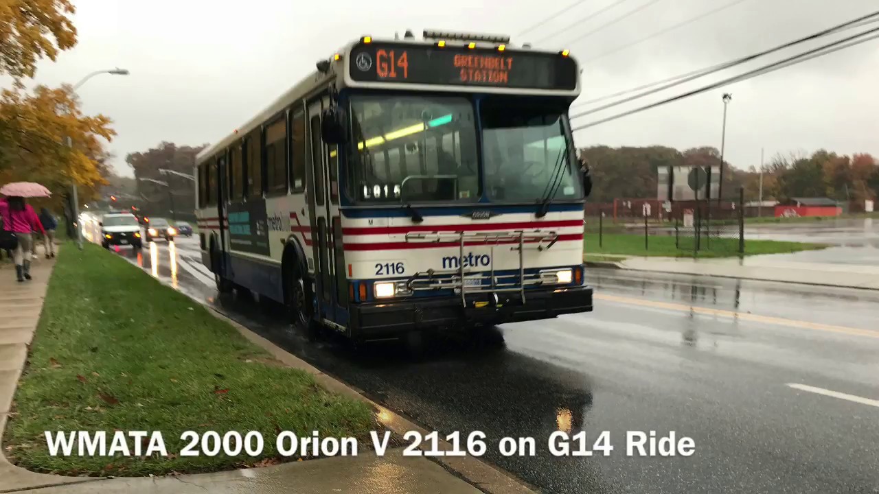 WMATA 2000 Orion V 2116 On Route G14 Ride - YouTube