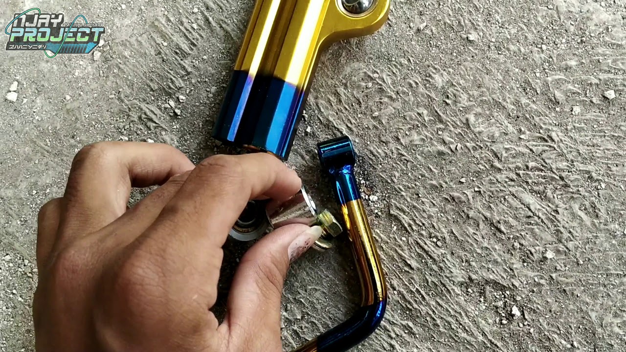 PEMASANGAN STABILIZER OHLINS MAGNESIUM || DI MOTOR BEAT FI - YouTube