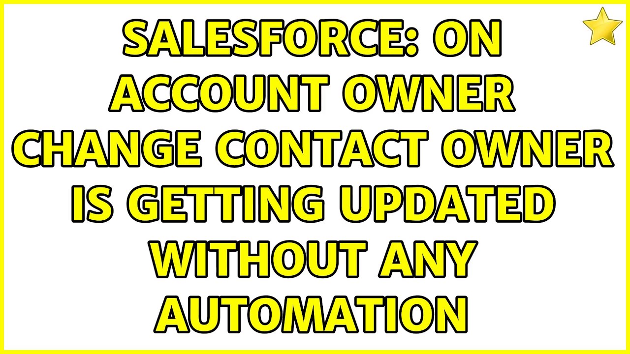 Salesforce: On Account Owner change Contact owner is getting updated ...