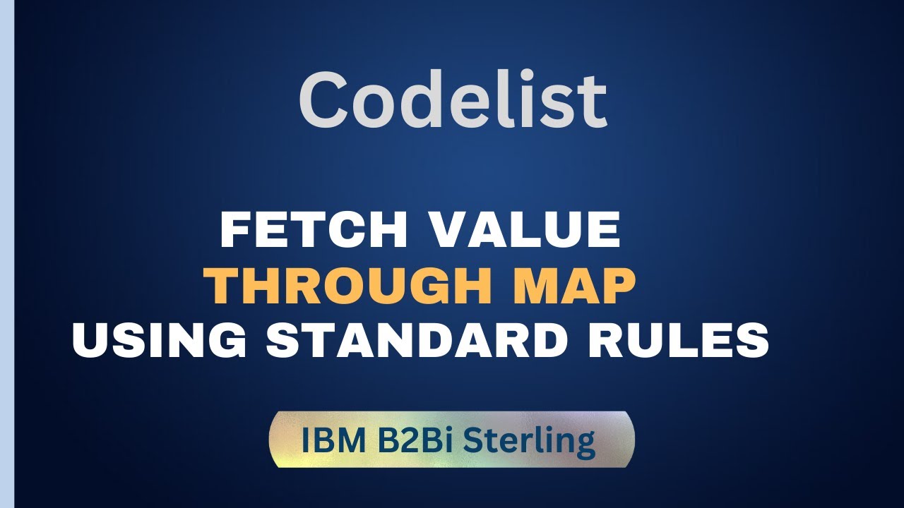 IBM B2bi Code list data fetch from map - YouTube