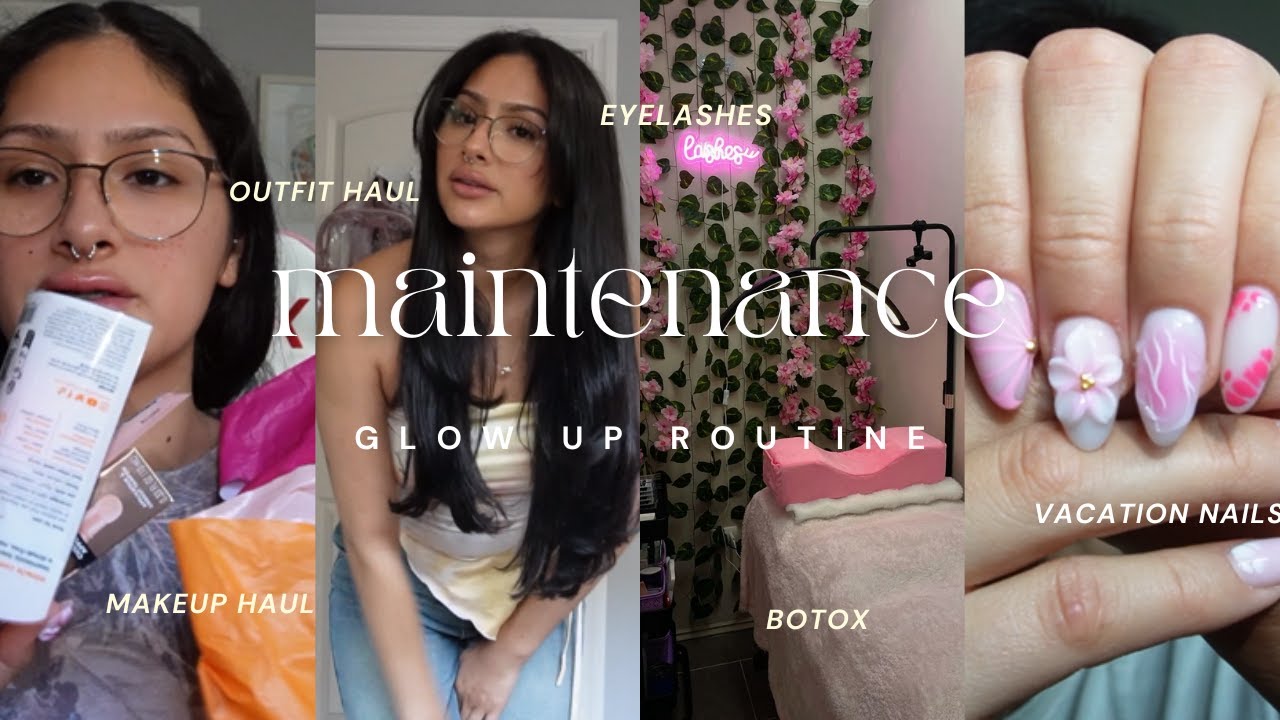MAINTENANCE + GLOW UP ROUTINE // makeup haul, try-on haul, nails ...