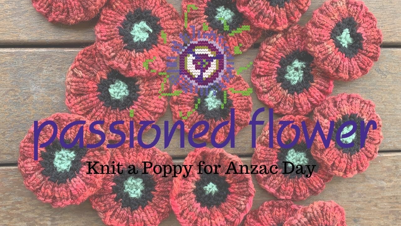 How to Knit a Poppy for ANZAC Day - YouTube