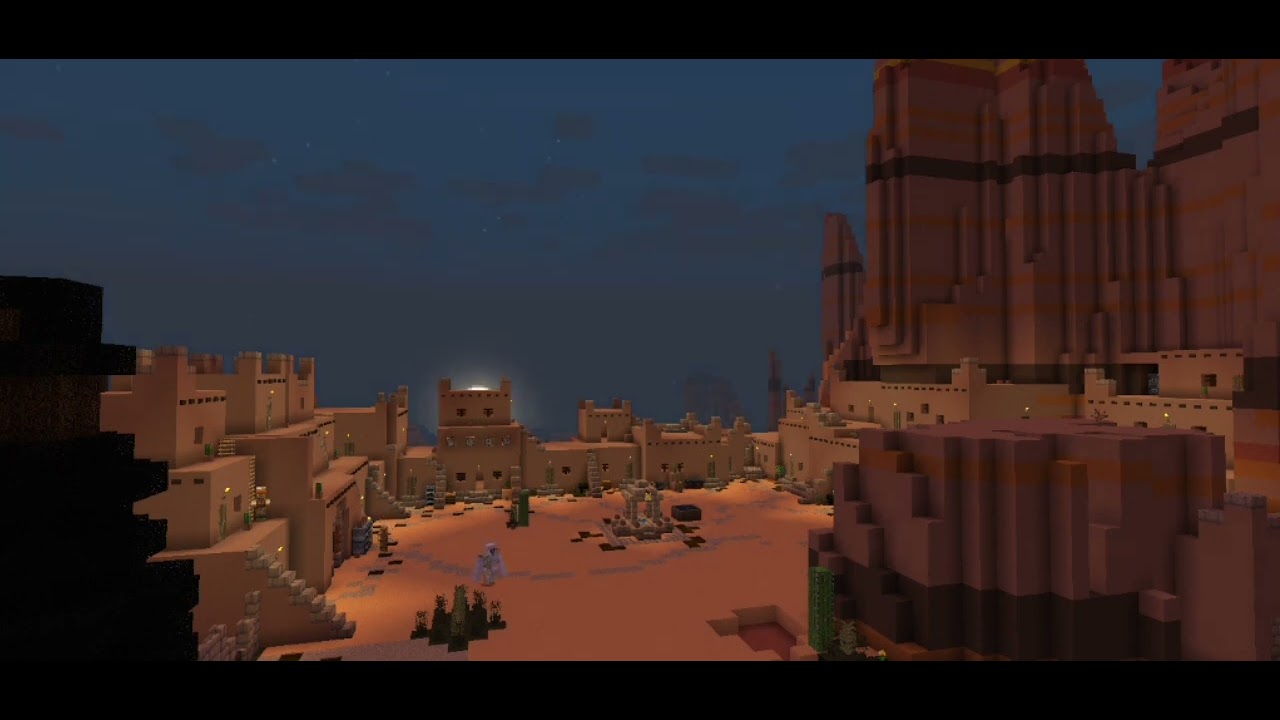 Minecraft Pueblo village build as the sun rises. - YouTube
