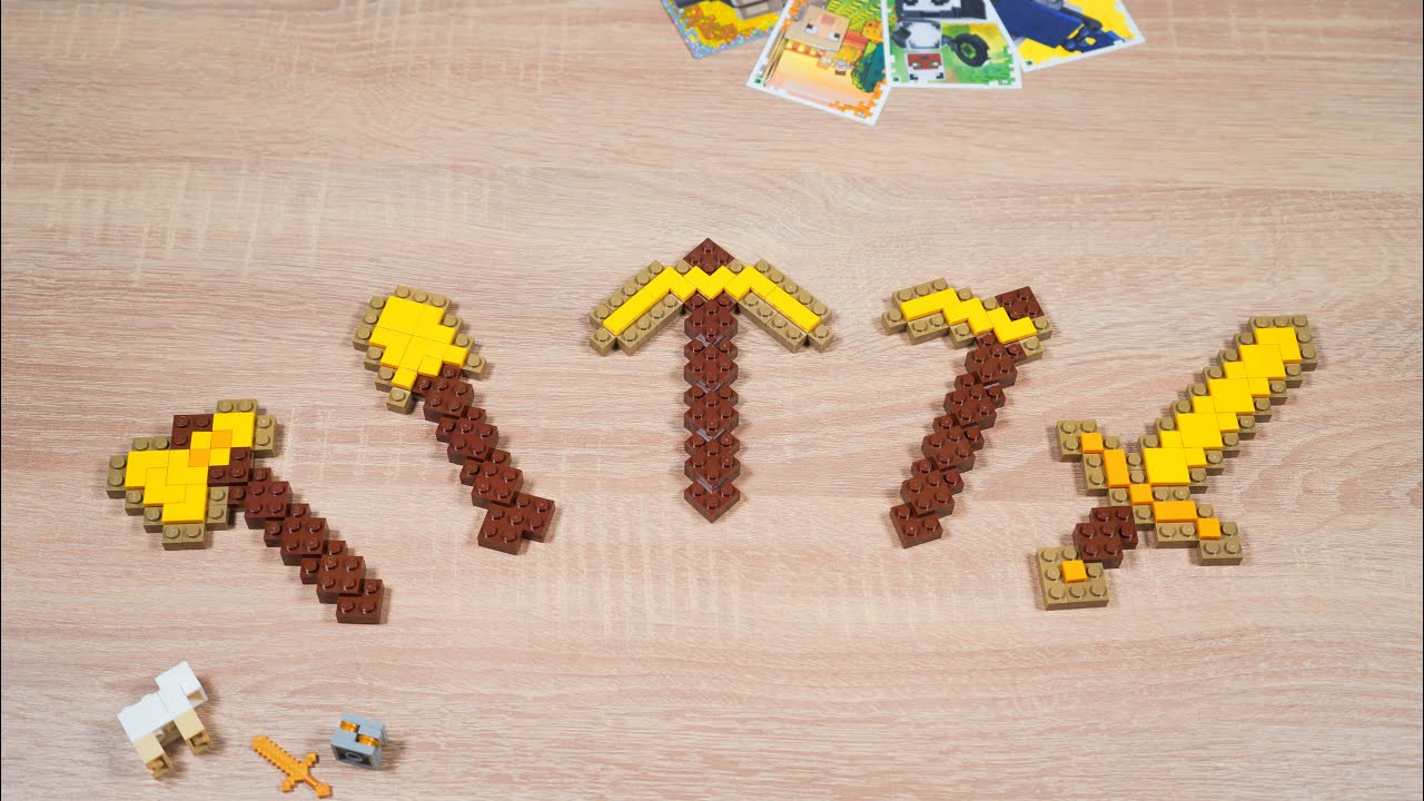 I made All LEGO Minecraft Golden Tools - YouTube
