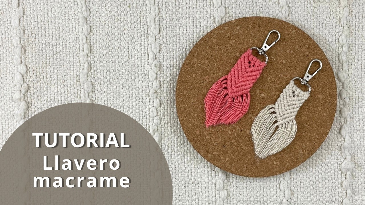 Tutorial llavero macramé 2 nudos 🪢 PASO A PASO macrame keychain 2 knots ...