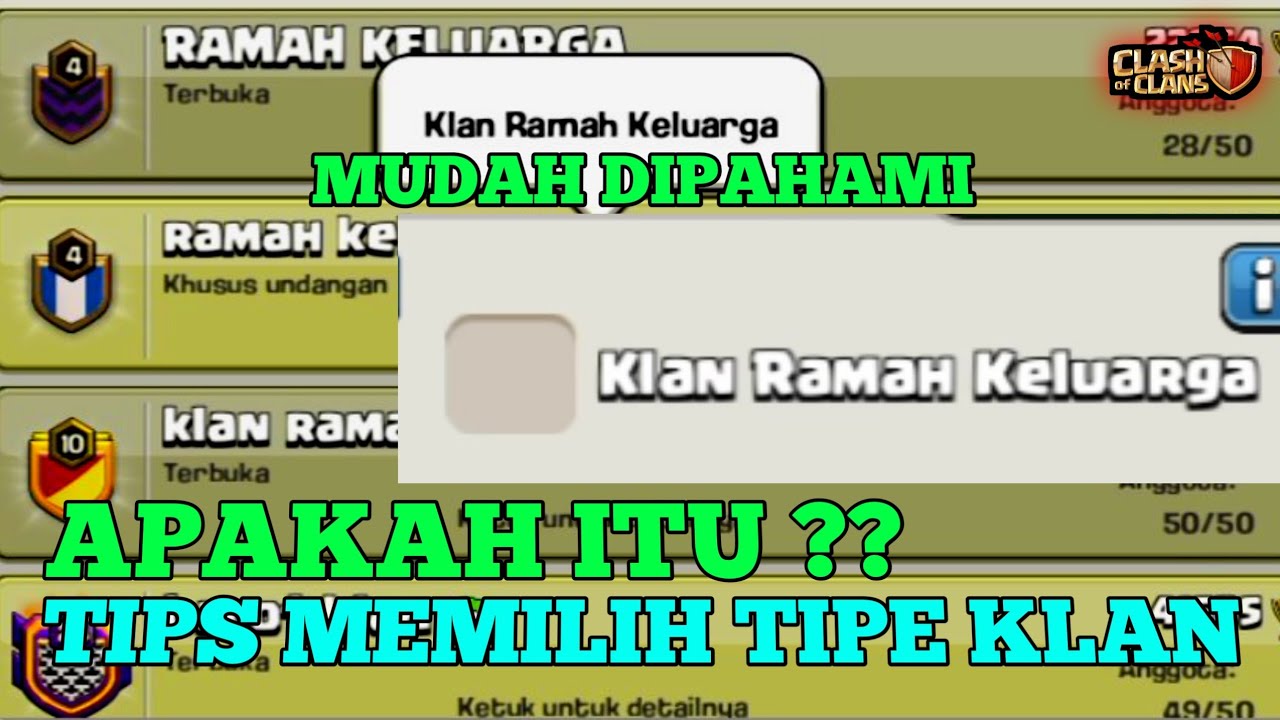 Apa Itu Klan Ramah Keluarga COC - Seputar Klan Ramah Keluarga Clash of ...