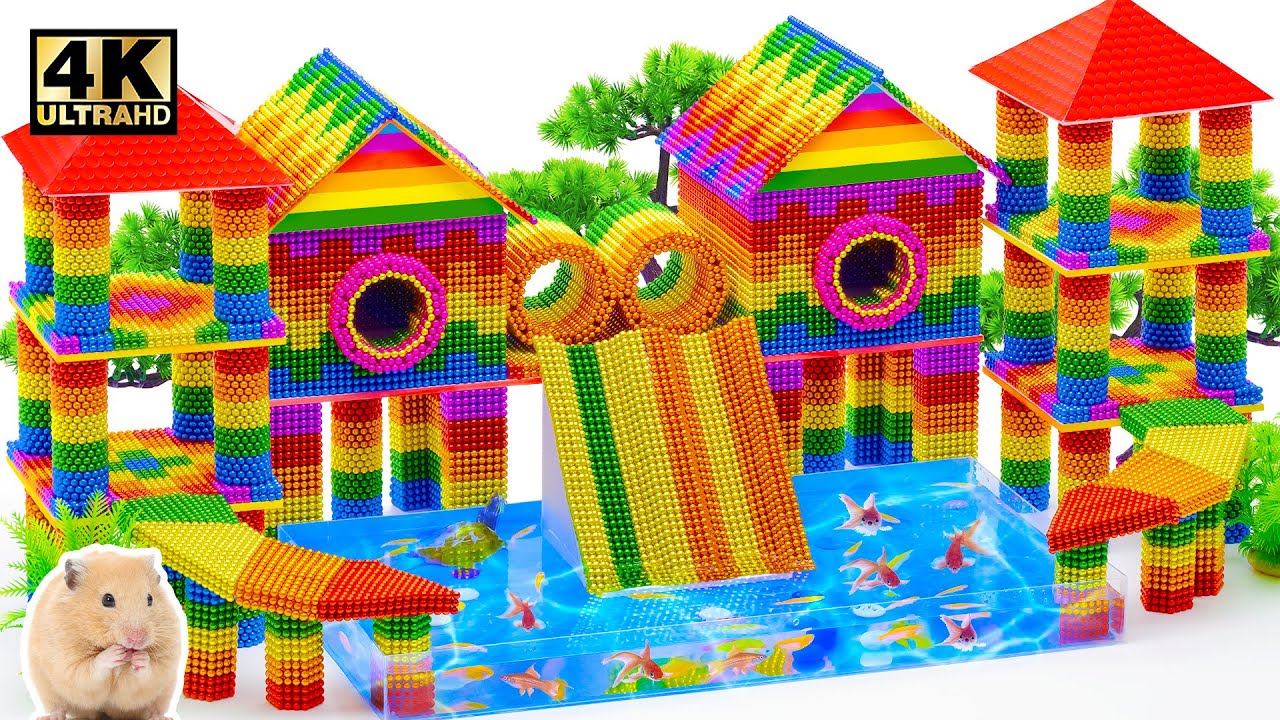 Very Satisfying and Relaxing Magnet | Build Mini Water Playground ...