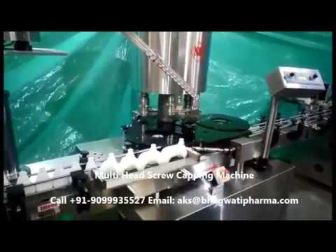 Automatic Multi Head Screw Capping Machines, Rotary Four/Six Head Screw Capping Machine - YouTube