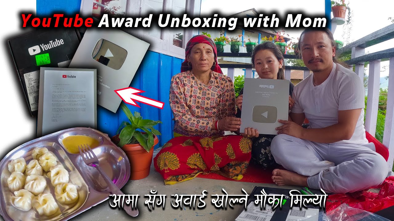 Unboxing My Silver Play Button with My Mom | Eating momo | Thank You ...