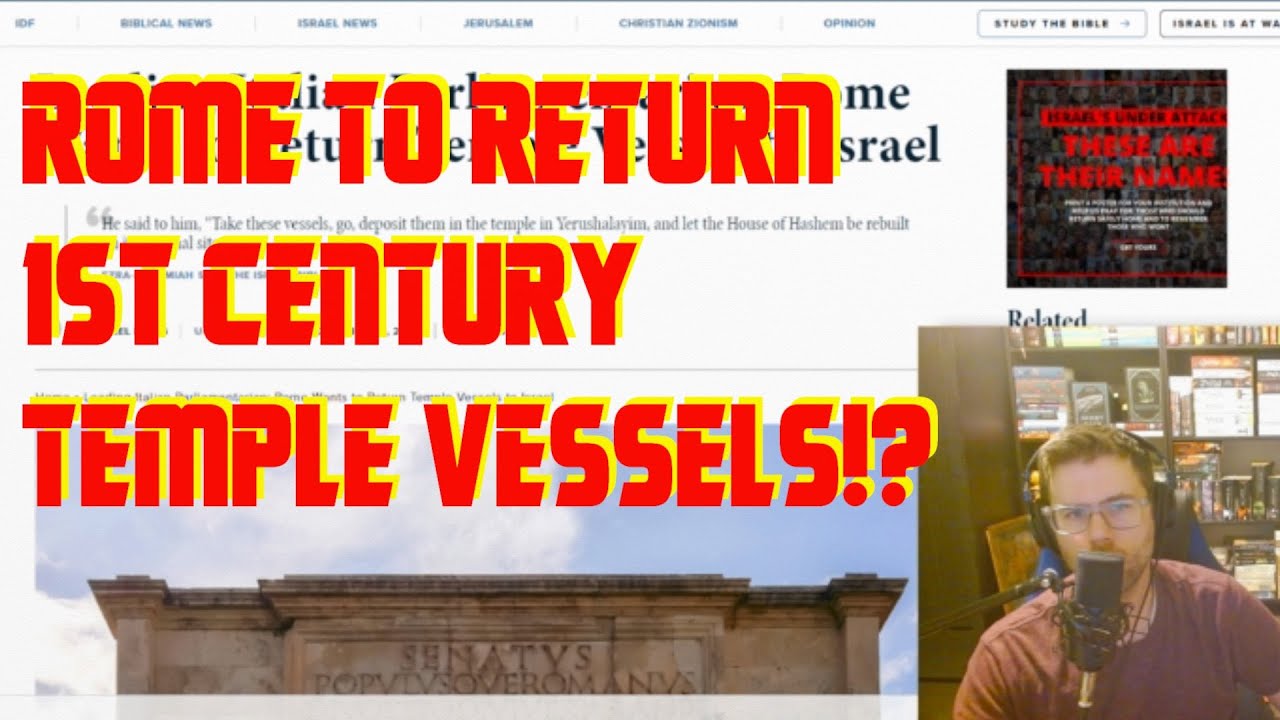 Rome to *potentially* return TEMPLE Vessels to Israel?! - YouTube