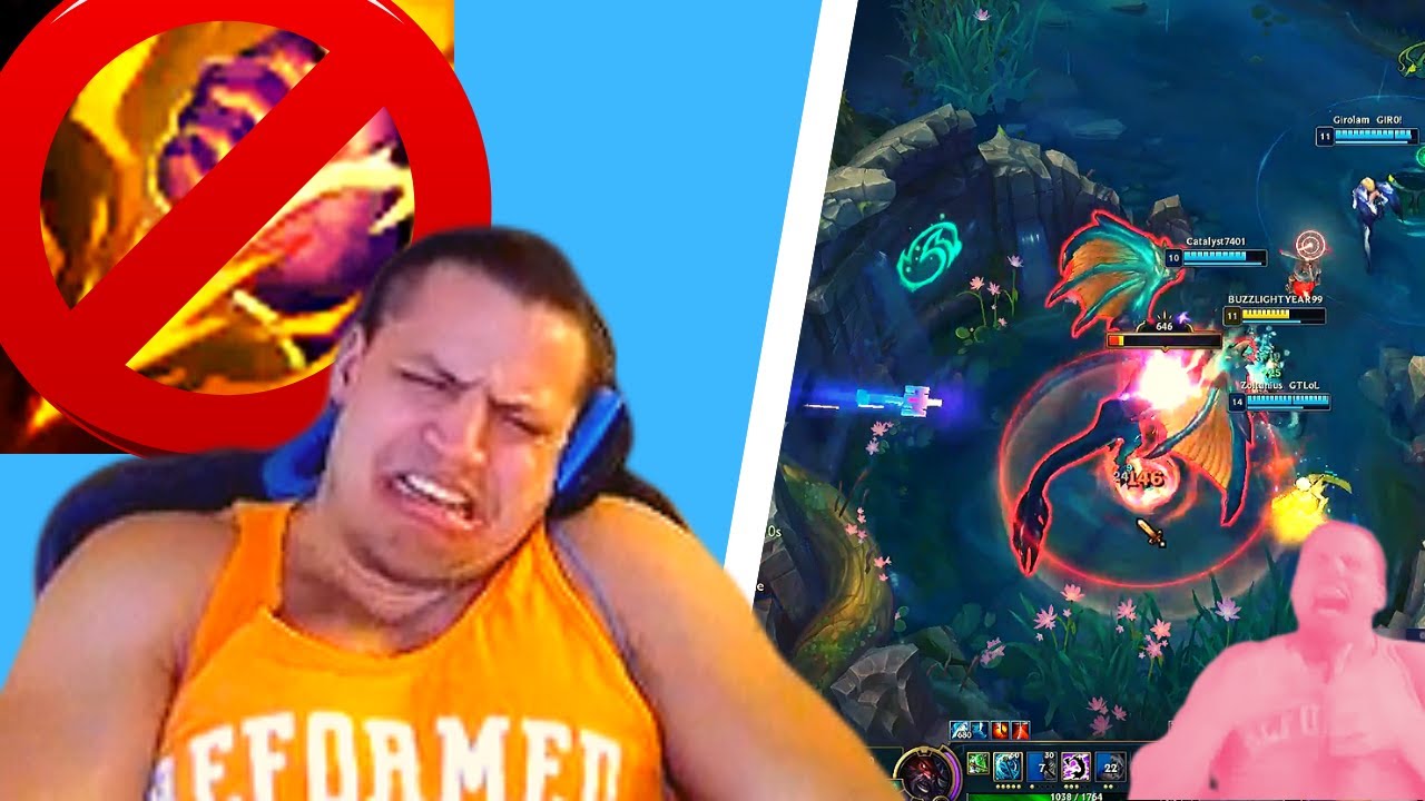 Tyler1 CRIES & BREAKS HEADSET IN RAGE AFTER MISSING SMITE!!! LOSES MIND ...