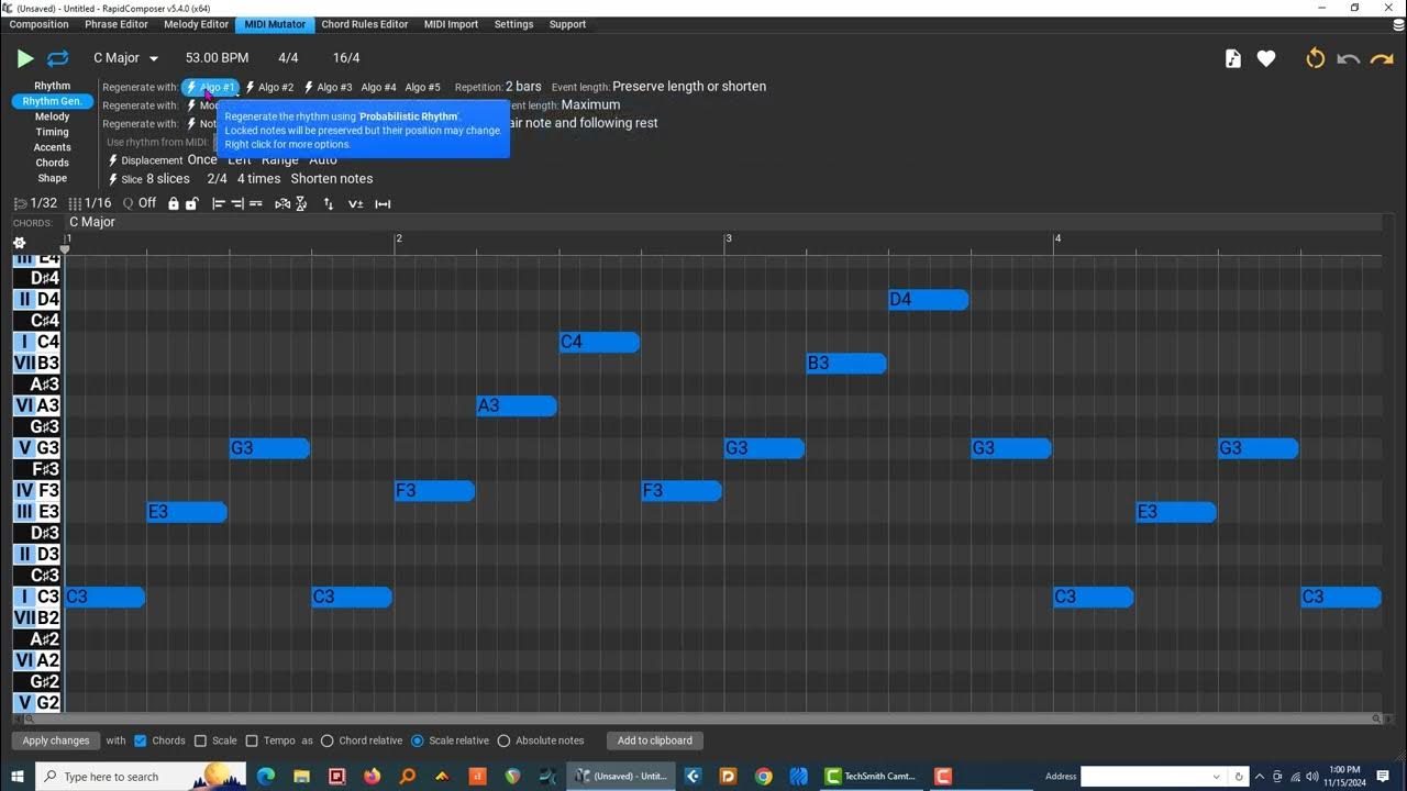RapidComposer Midi Mutator, Part 3 Rhythm Generator - YouTube
