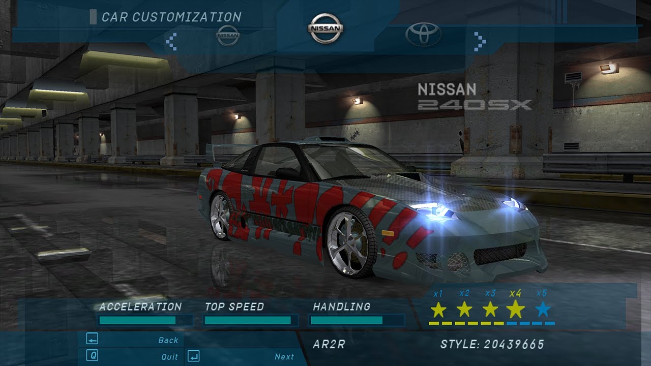 Need for Speed: Underground — Nissan 240SX (S13) (Forge) - YouTube