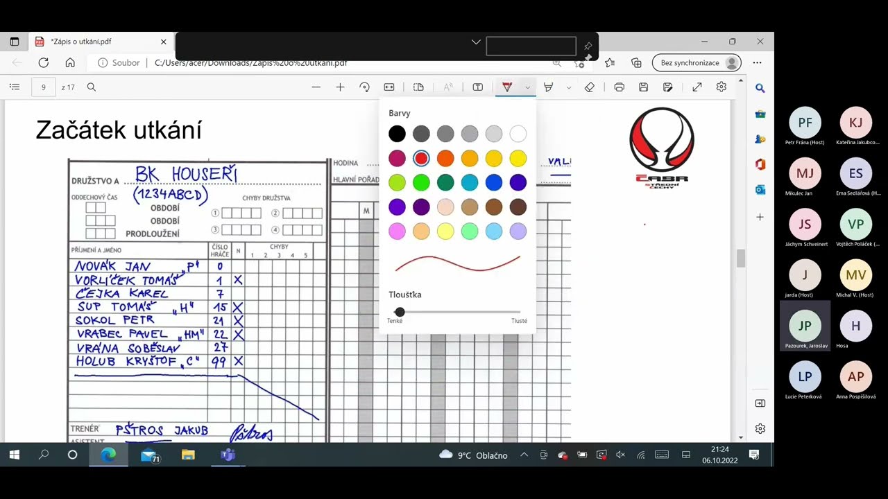 Zápis o utkání - záznam webináře - YouTube
