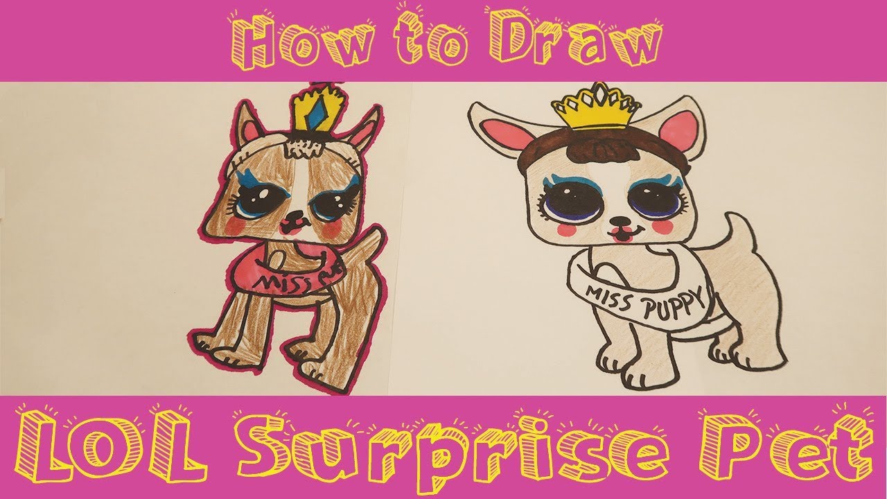 Cutest LOL SURPRISE PET | how to draw with ink it 4 kids!!! - YouTube