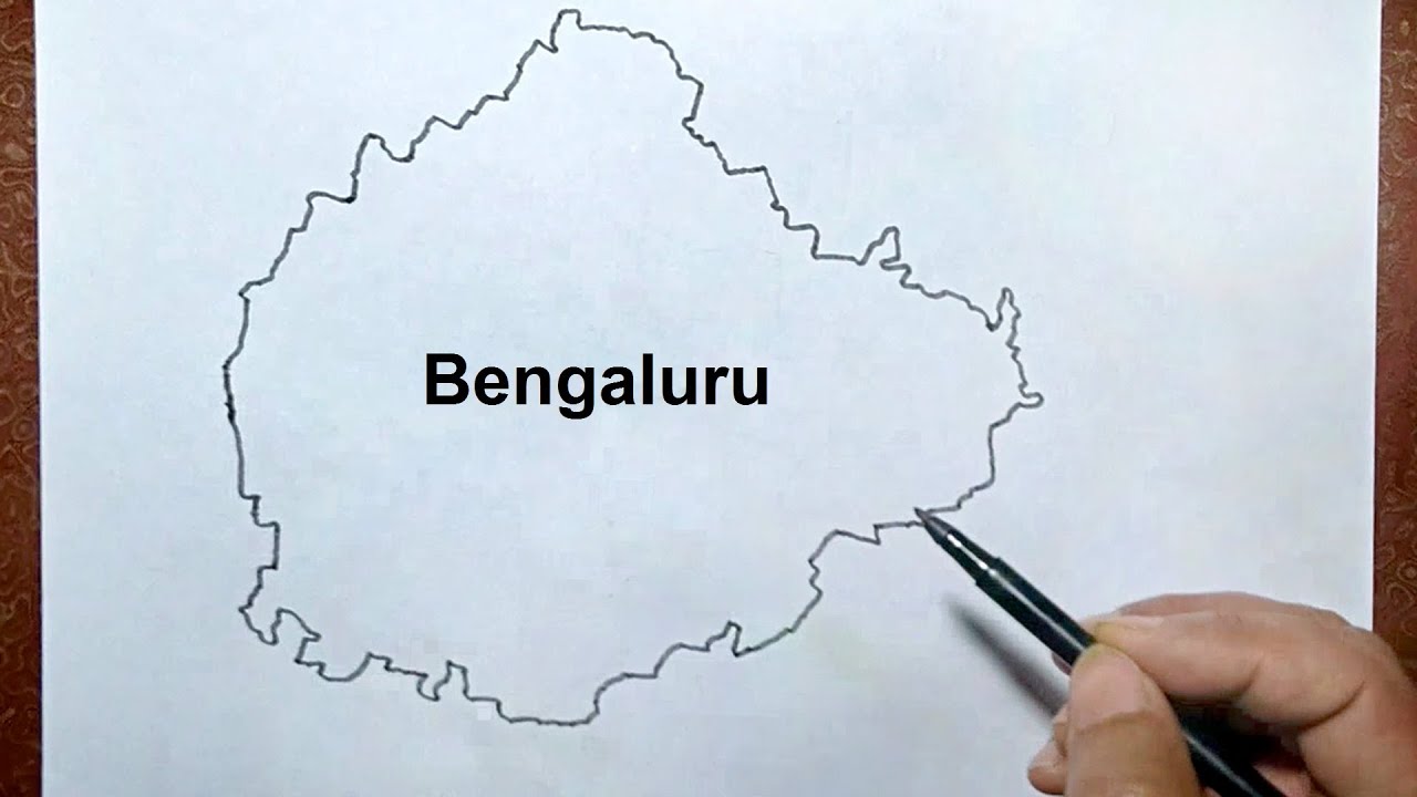 How to draw Bengaluru Map || Bangalore || Map drawing - YouTube