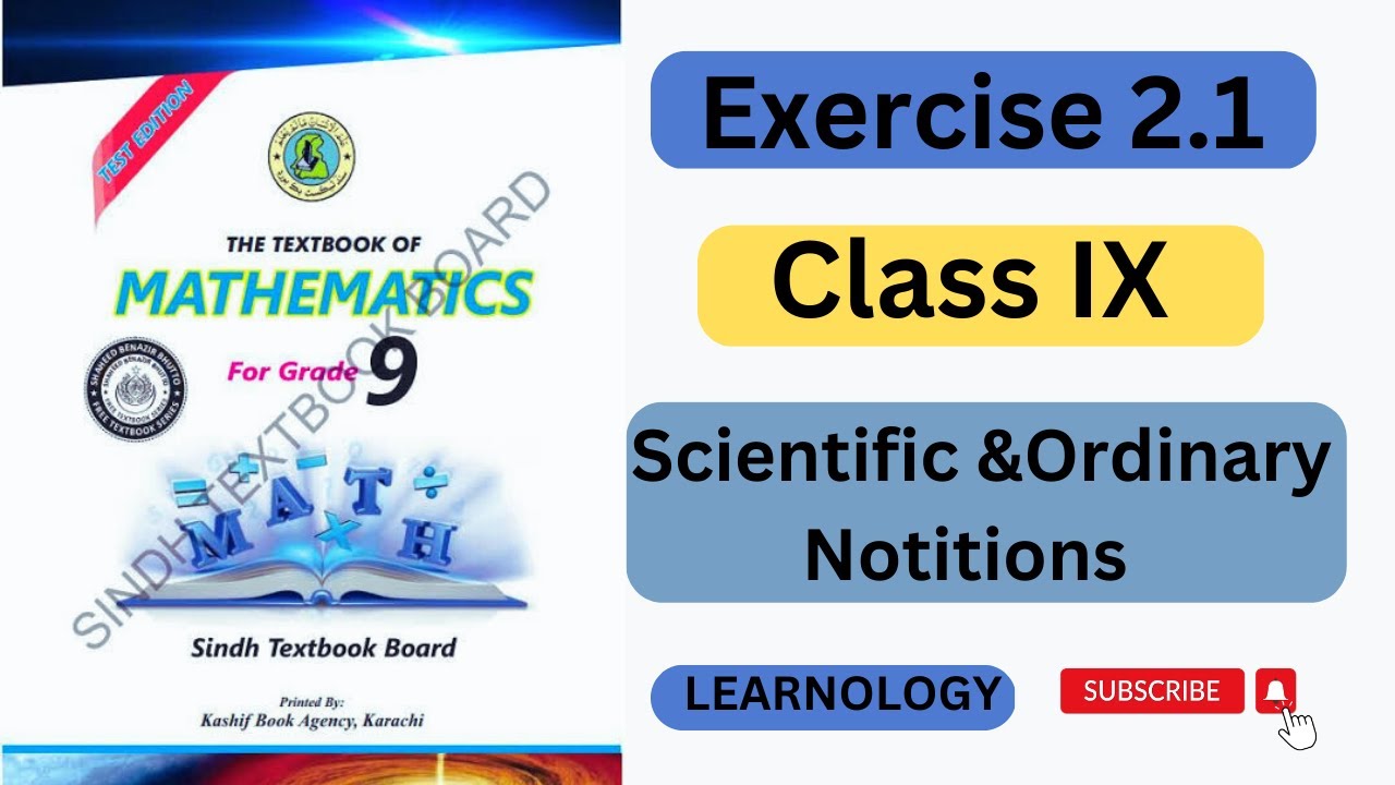 exercise 2.1 class 9 sindh board || scientific notation |ordinary notation ||chapter 2 - YouTube