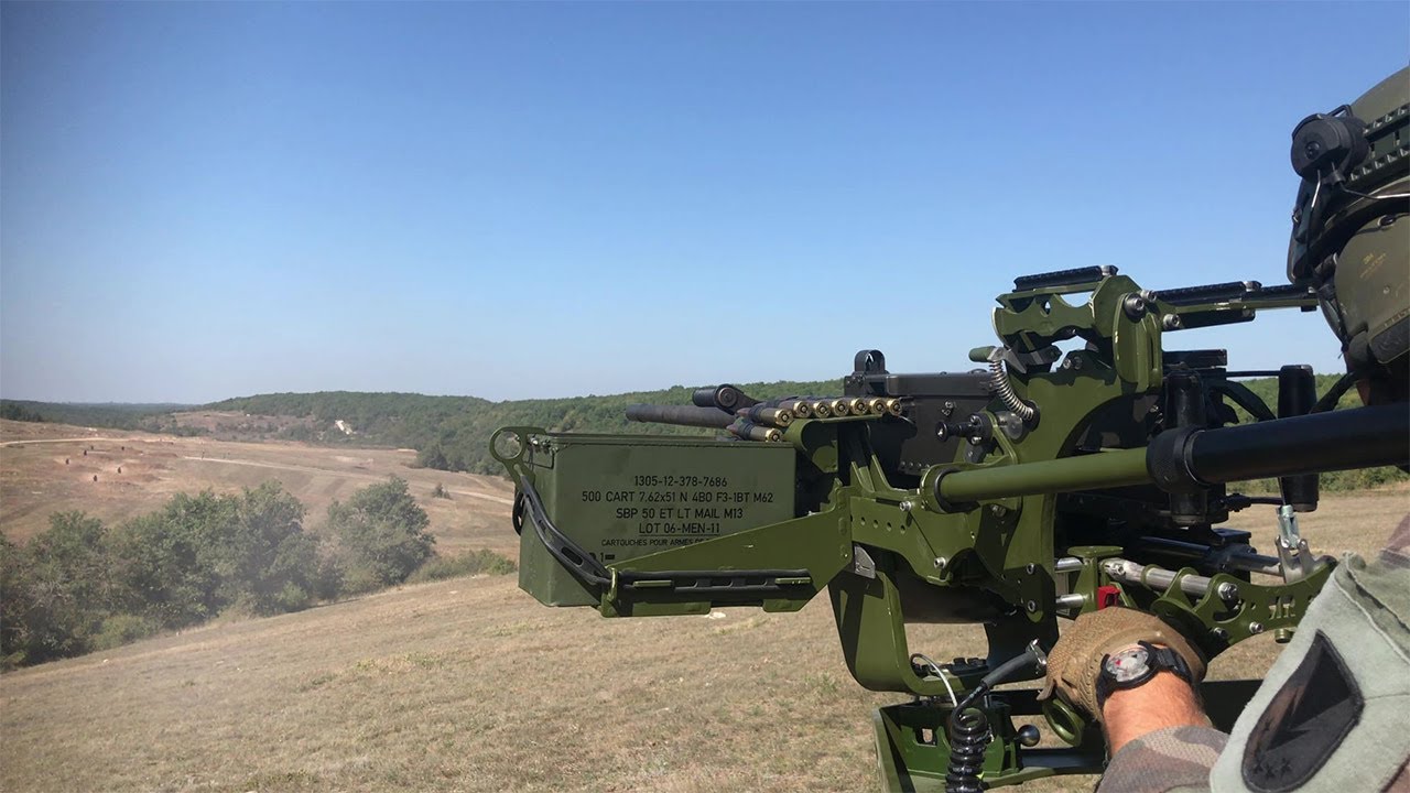 Royal Danish Army - Firing M2HB HMG with Softmount - YouTube