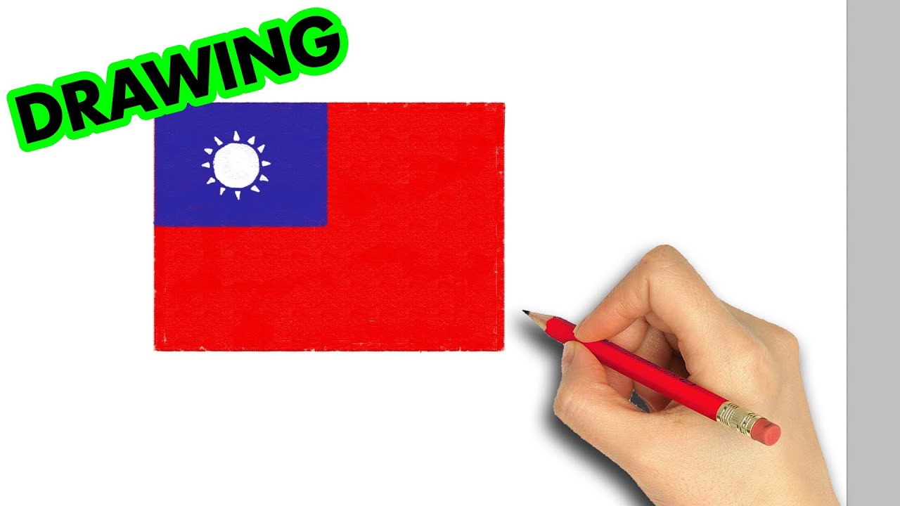 how to draw Taiwan flag | Art Therapy - YouTube