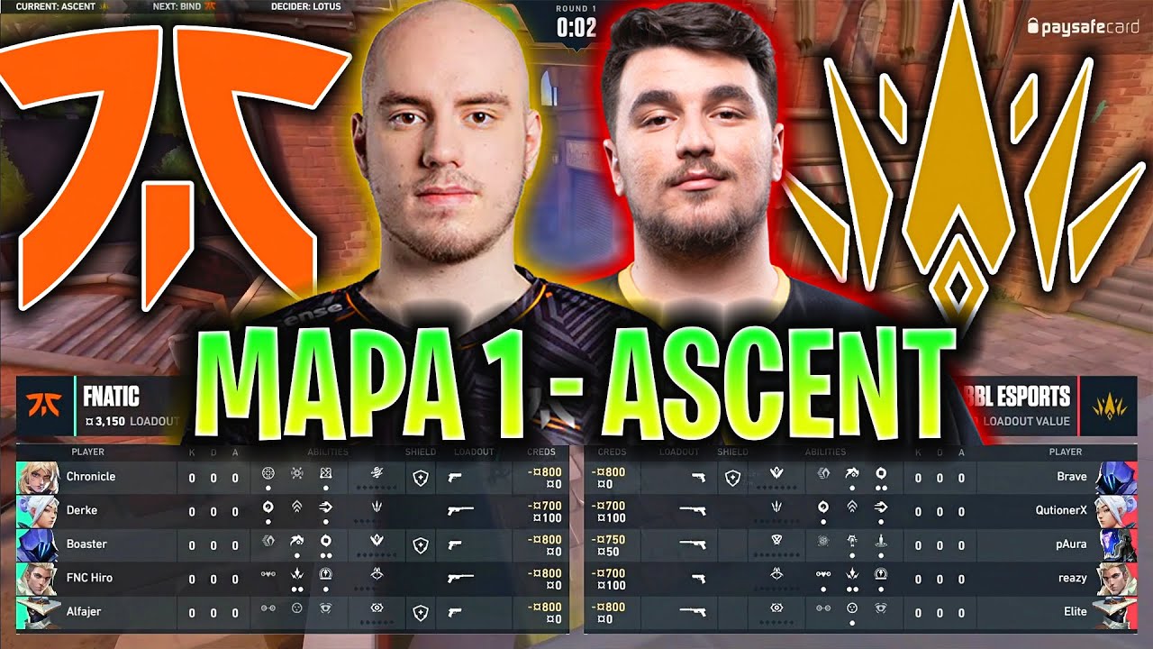 FNATIC VUELVE CON TODO A LA VCT! | BBL vs FNC MAPA 1 ASCENT VCT EMEA ...