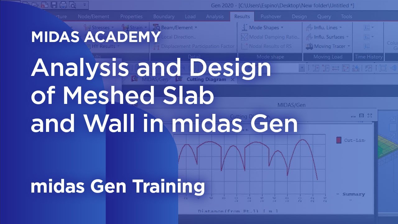 Analysis and Design of Meshed Slab and Wall in midas Gen | Building ...