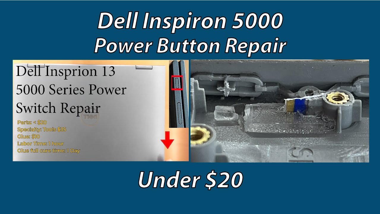 Dell Inspiron 5000 Power Button Repair - YouTube