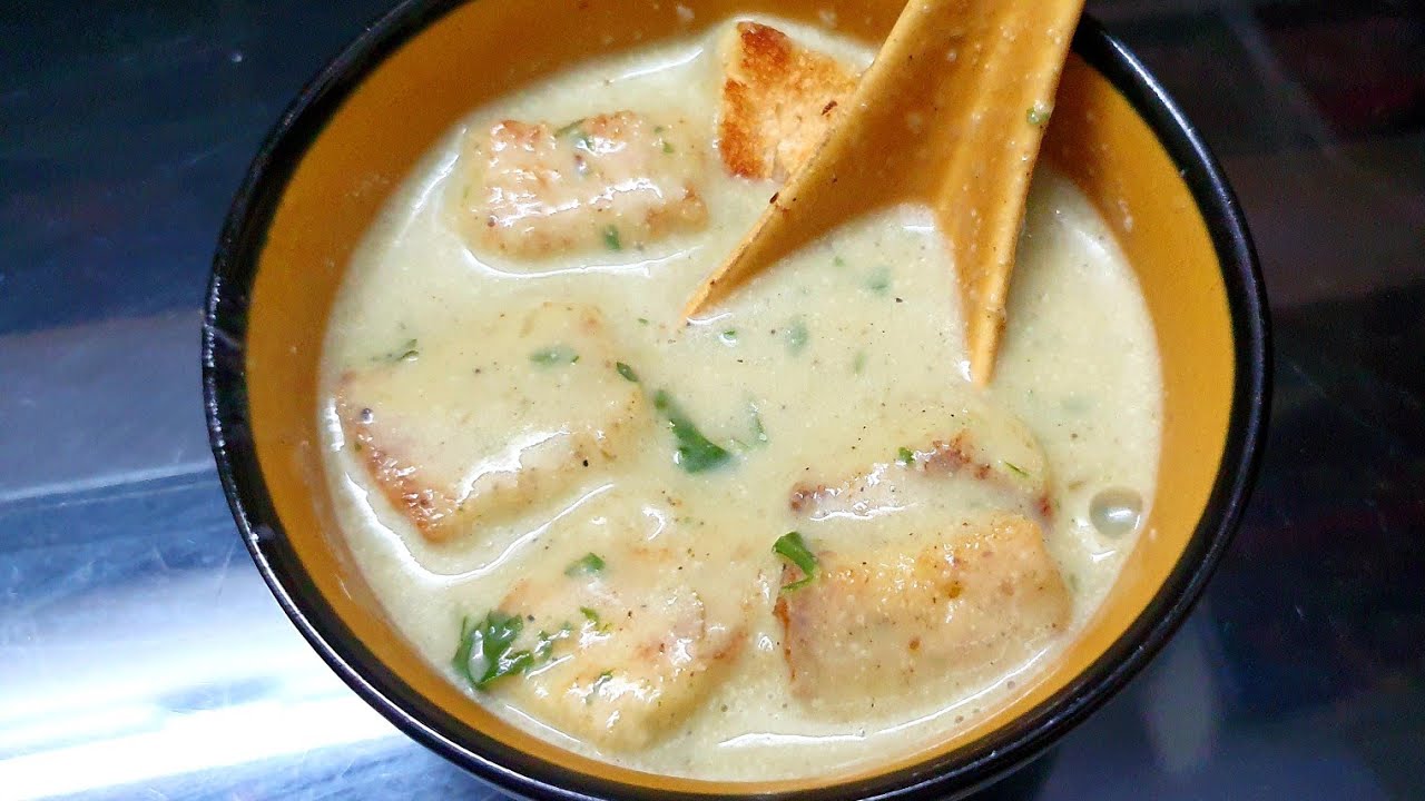 Italian Garlic Soup with Croutons - YouTube