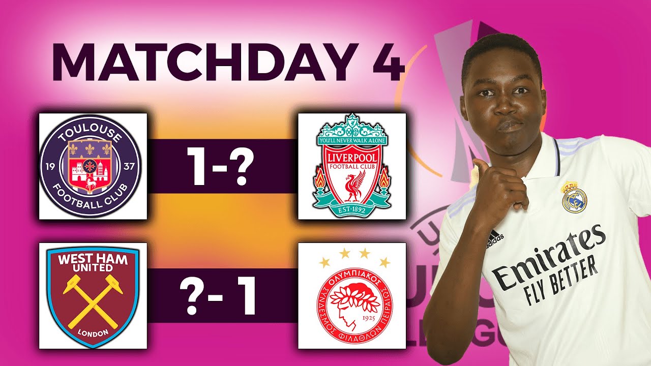 Europa Matchday 4 Predictions & Betting Tips! - YouTube