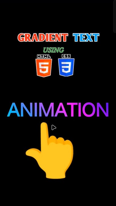 Gradient Text Animation Using Html & Css #codingshorts #webcreation - YouTube