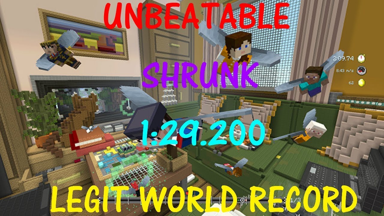 Glide - Shrunk - LEGIT WORLD RECORD - 1:29.200 - Minecraft - YouTube