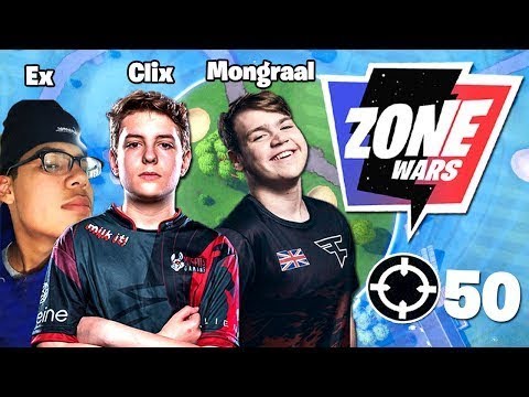 MSF Clix, FaZe Mongraal & Chronic Ex vs Pros in Fortnite Zone Wars ...