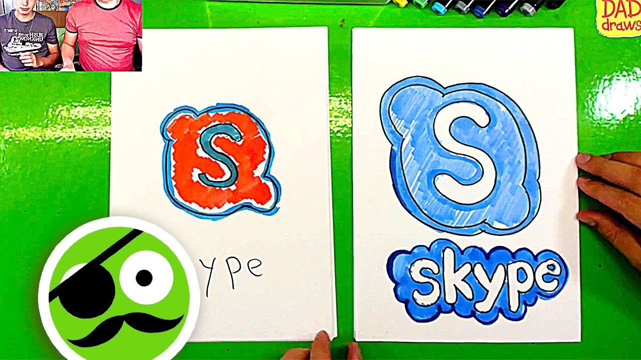 How to draw a Skype logo - YouTube