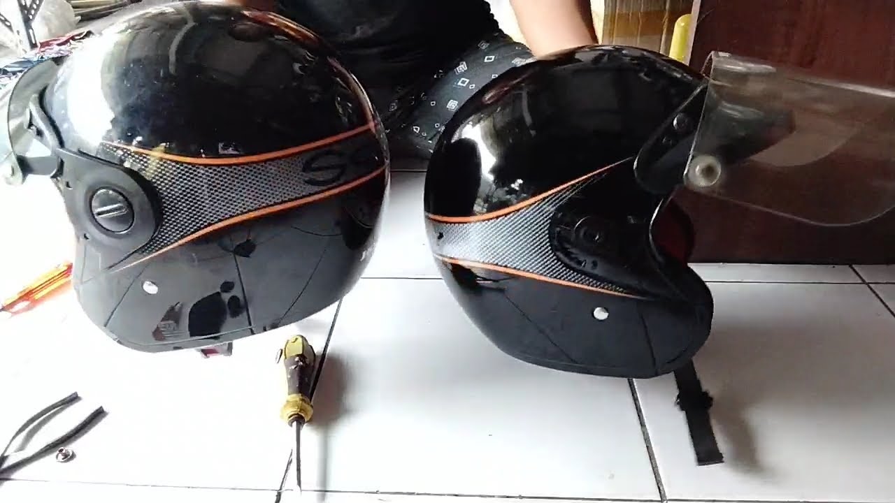 CUSTOM HELM SCOOPY MENJADI CARGLOSS ATAU BOGO Kaca Datar | Scoopy ...