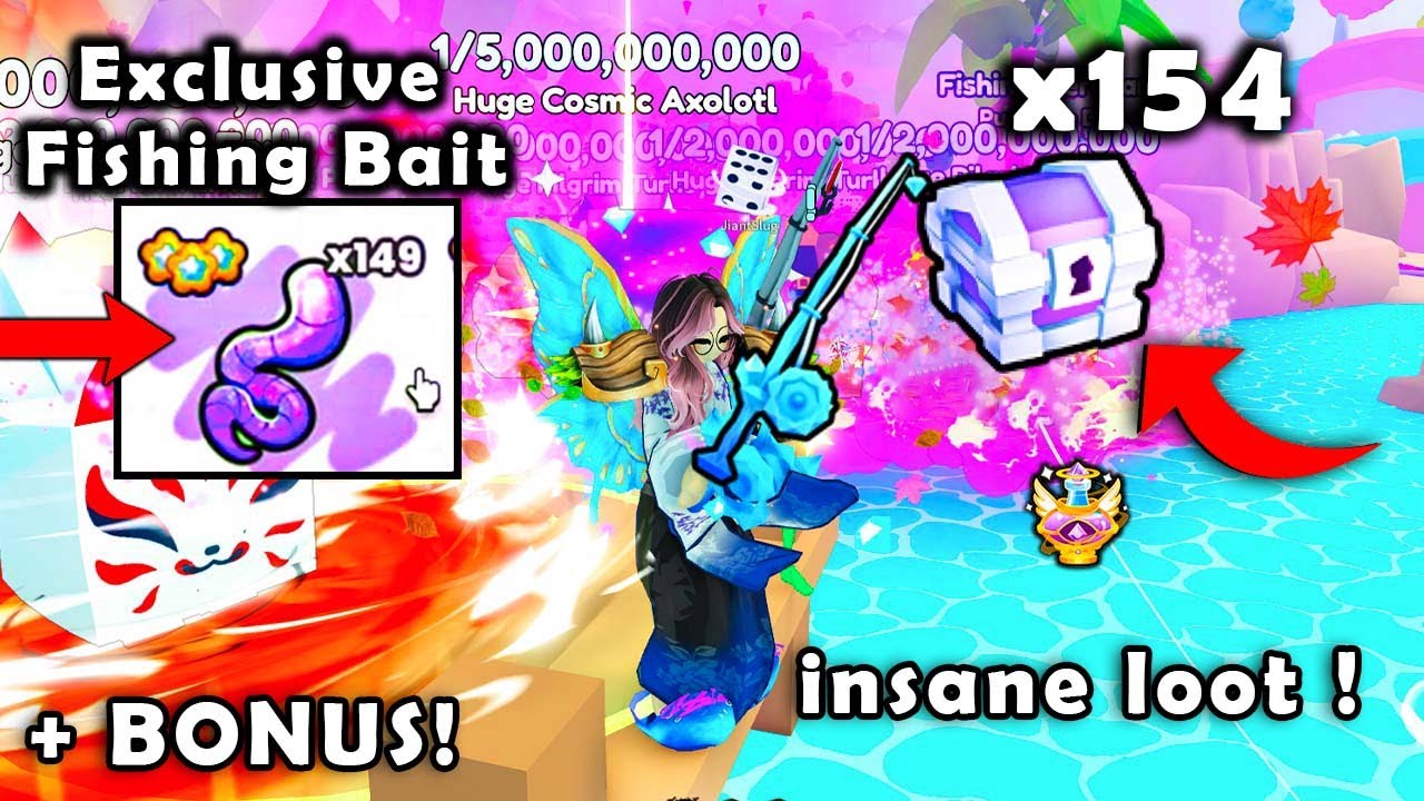 i USED 149x Exclusive Fishing Bait with💎Diamond ROD in PETS GO and I ...
