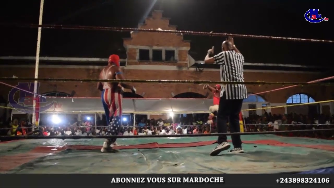 COMBAT DE CATCH CONGOLAIS CHAMPIONNAT DE KINSHASA DEMI FINAL AVEC SIX ...
