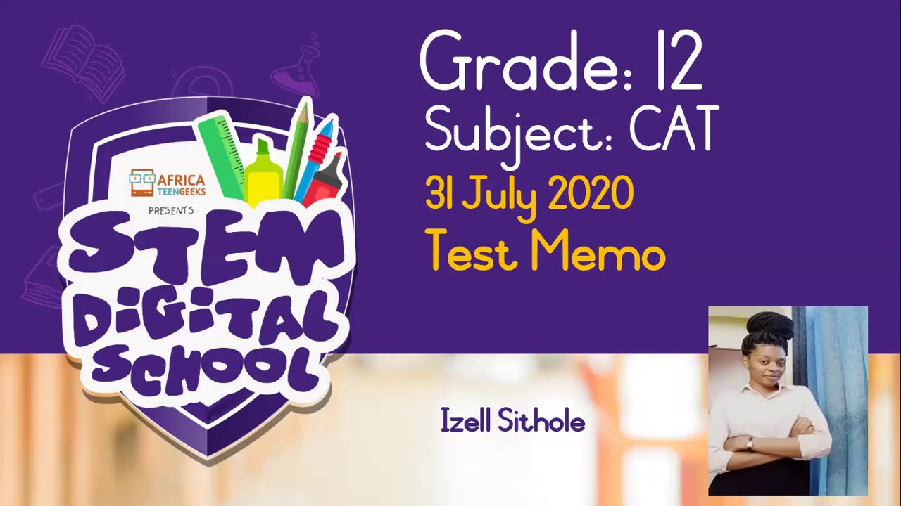 Grade 12 - CAT | Assessment Memorandum - YouTube
