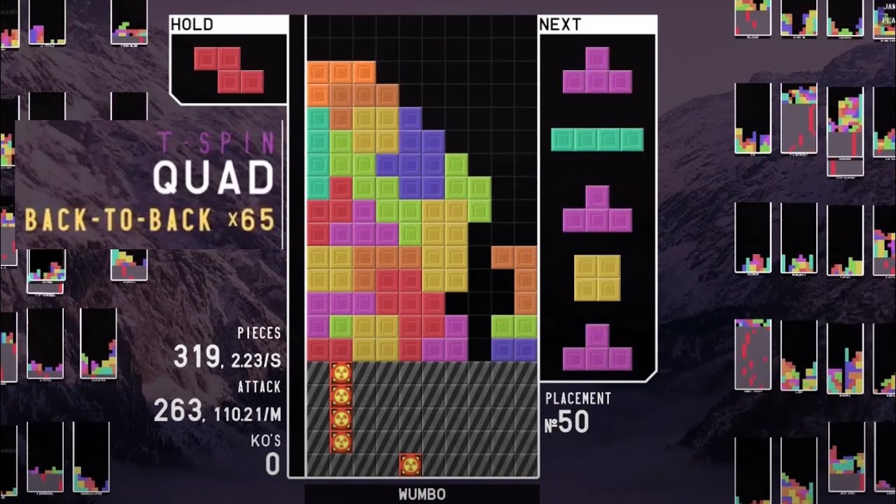 Tetrio Bombs Super Lobby! Mid Game Perfect Clear - YouTube
