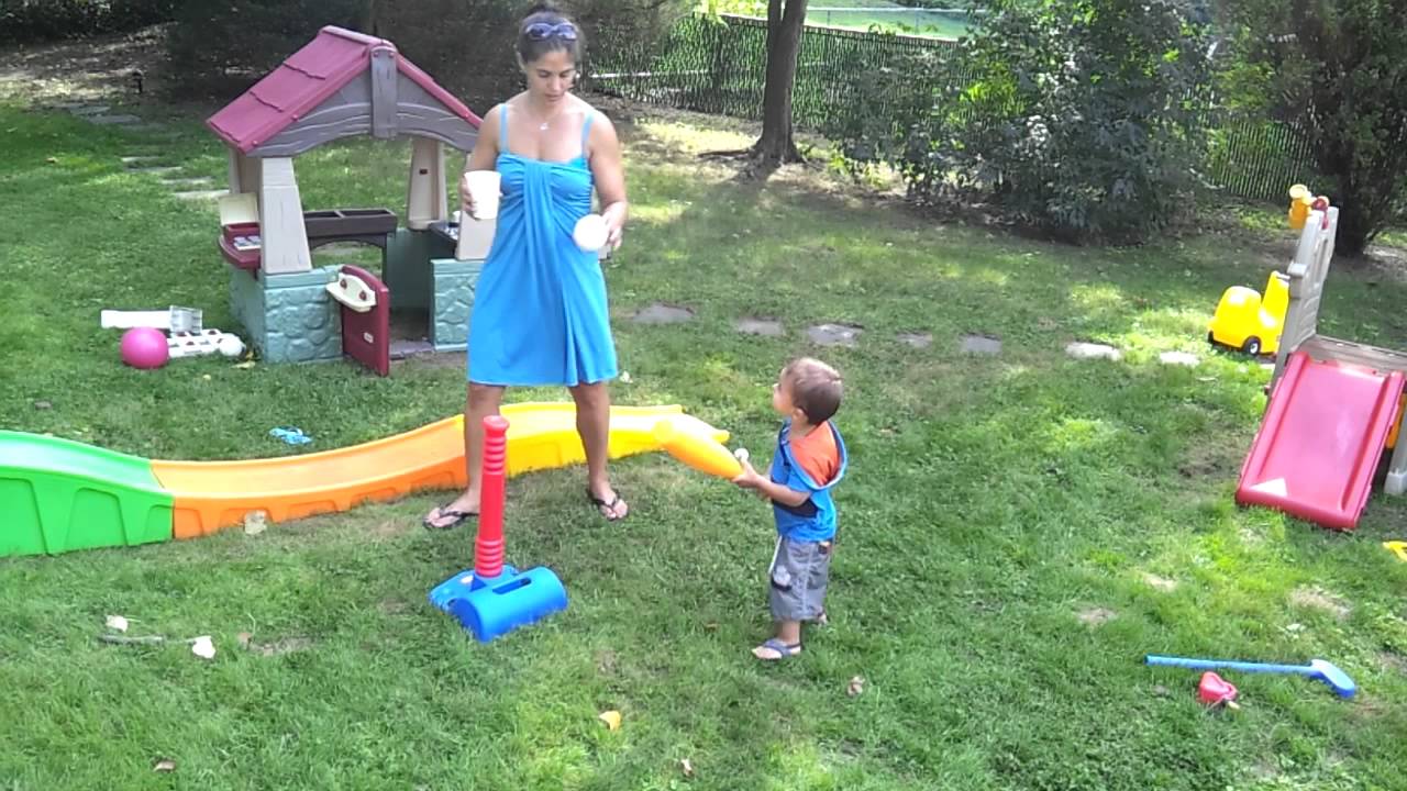 Luke tee ball practice - YouTube