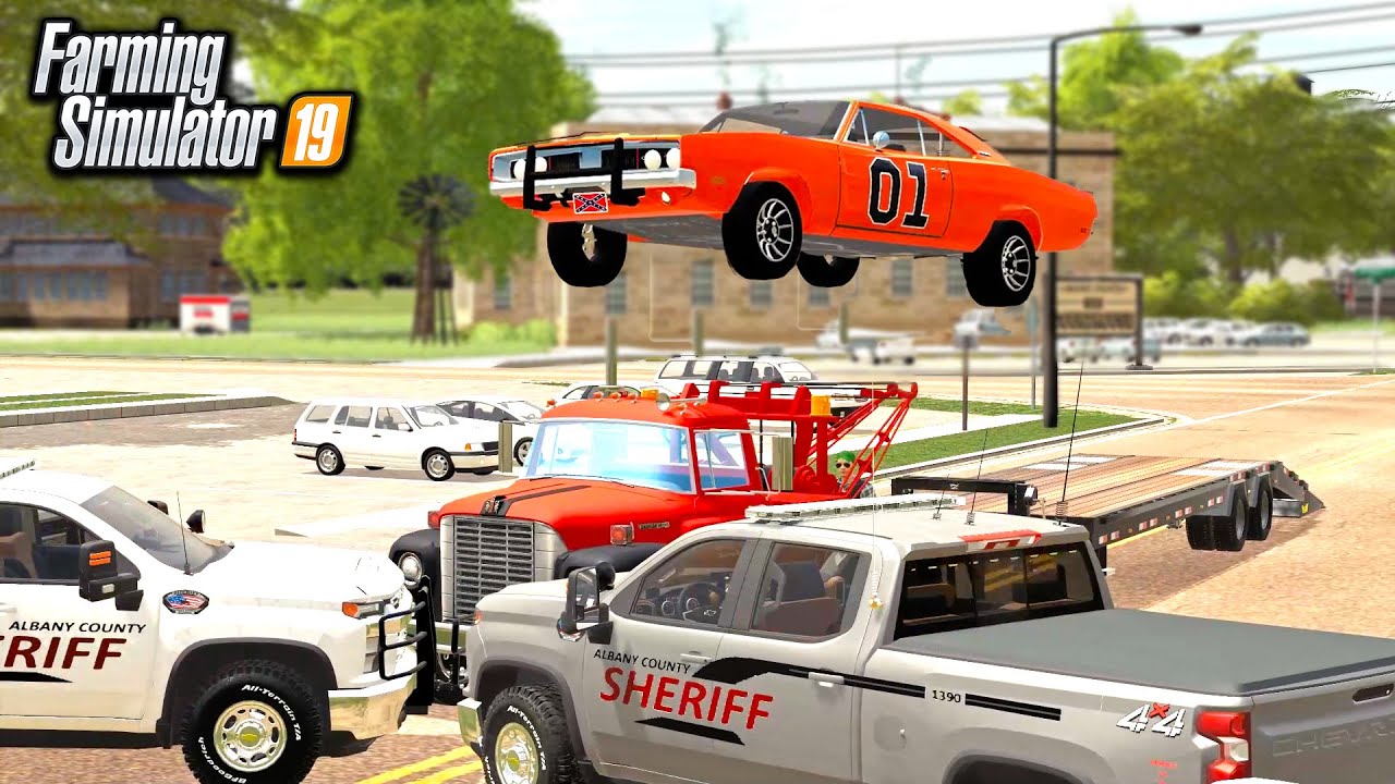 DUKES OF HAZARD ROLEPLAY! GENERAL LEE JUMPS SHERIFF (MULTIPLAYER ...