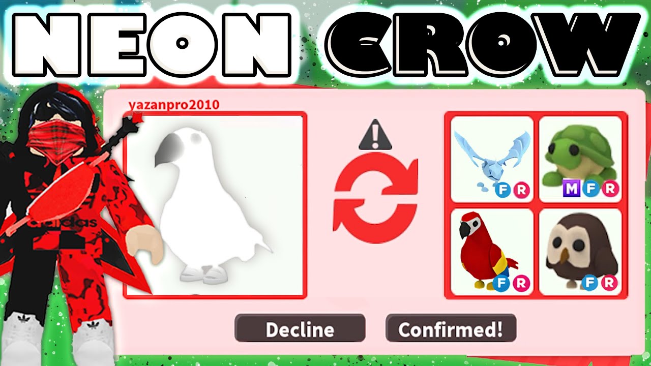 TRADING NEON CROW 🔥😱 WHAT PEOPLE OFFER IN ADOPT ME! ROBLOX - YouTube