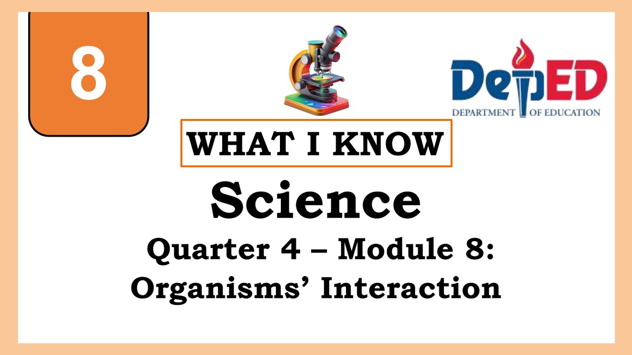 SCIENCE 8 Quarter 4 Module 8 (What I Know) - 15 items l TOPnotchers ...