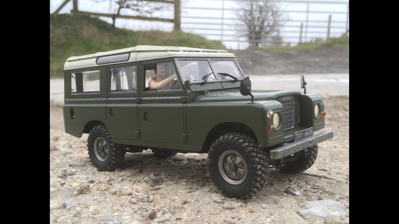 Land Rover series 3 1/24 scale kit RC conversion. First off-road drive ...
