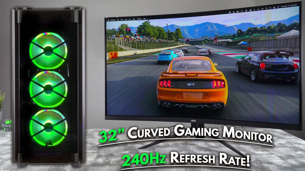 JLink 32" 240Hz Curved Gaming Monitor- It's Fast! - YouTube