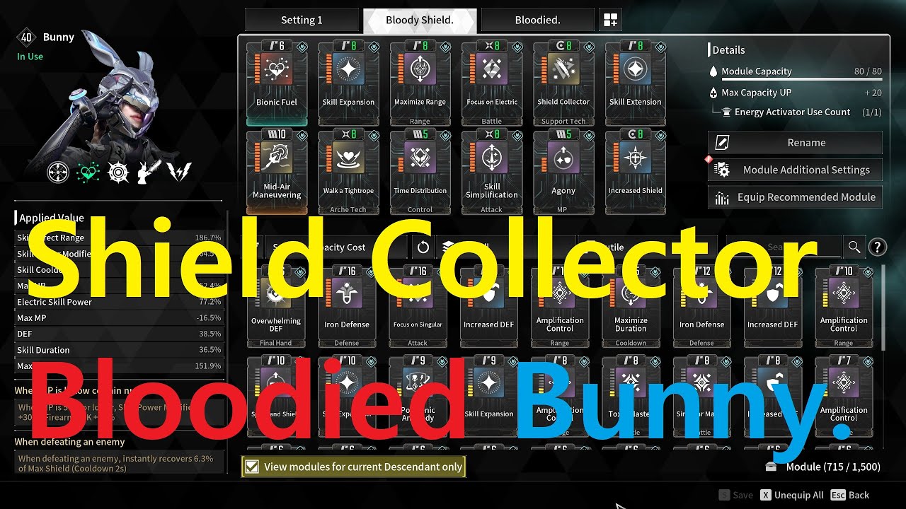 The First Descendant: Shield Collector Bloodied Bunny Build. - YouTube
