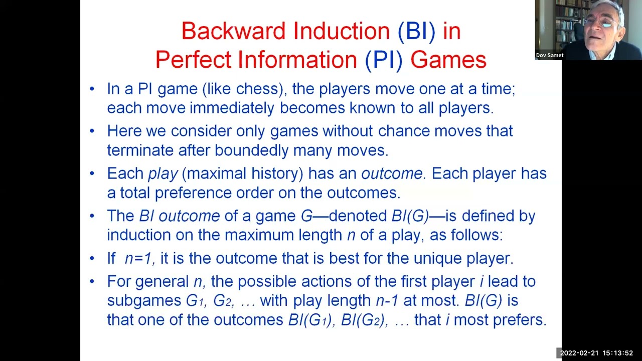 Robert J. Aumann, One World Mathematical Game Theory Seminar, February ...