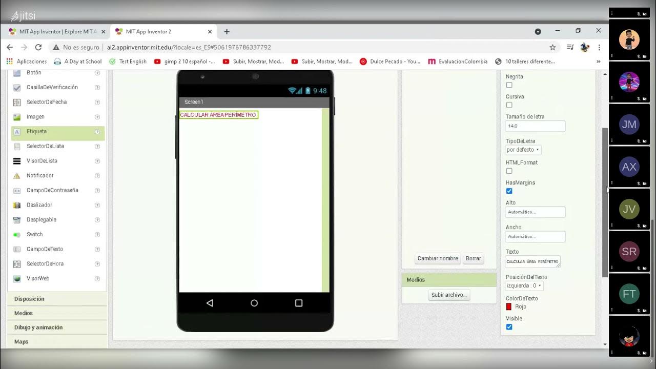 App Inventor - Hipotenusa, área y perímetro - YouTube