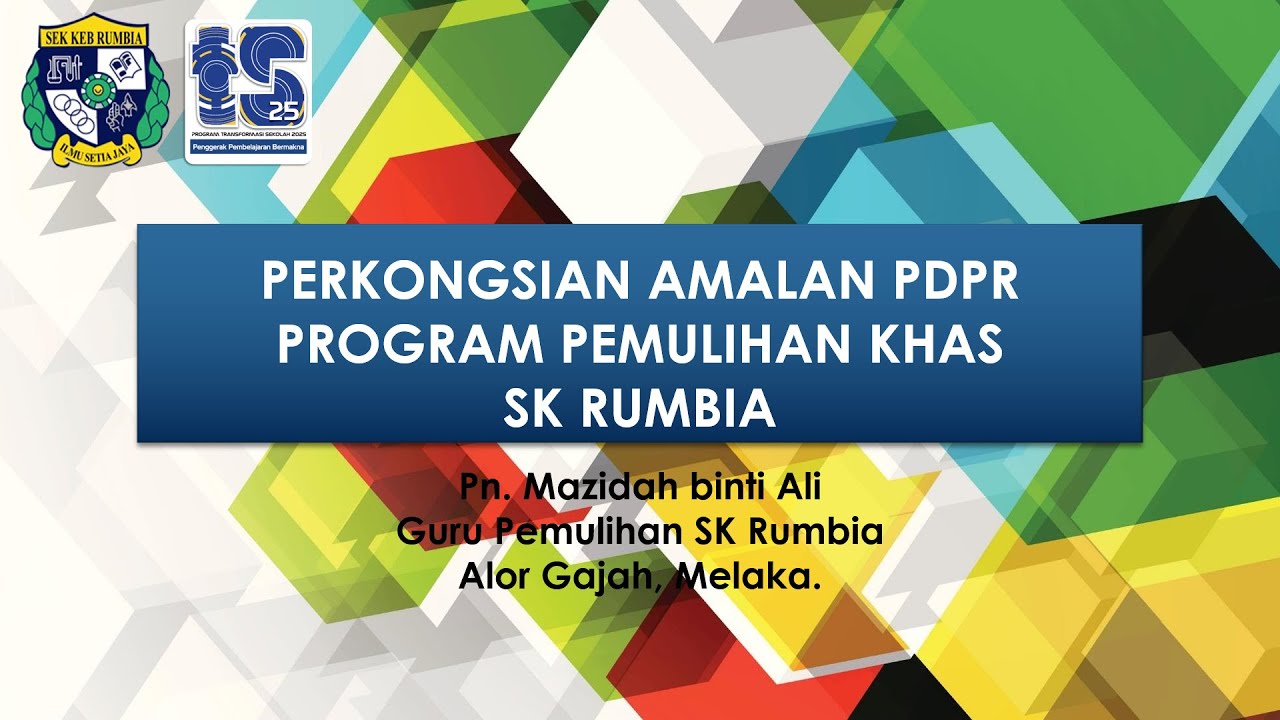 Perkongsian Amalan PdPR Program Pemulihan Khas SK Rumbia - YouTube